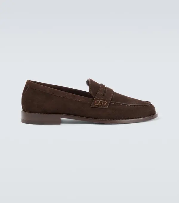 Manolo Blahnik Perry Suede Loafers - Brown