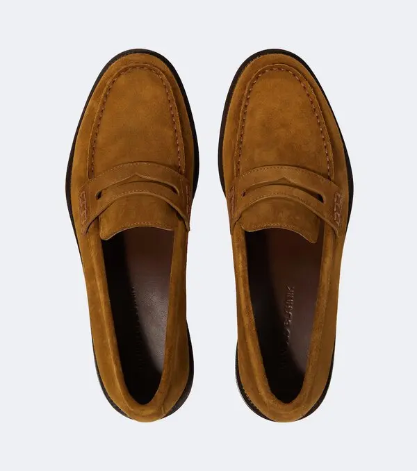 Manolo Blahnik Perry Suede Loafers - Brown
