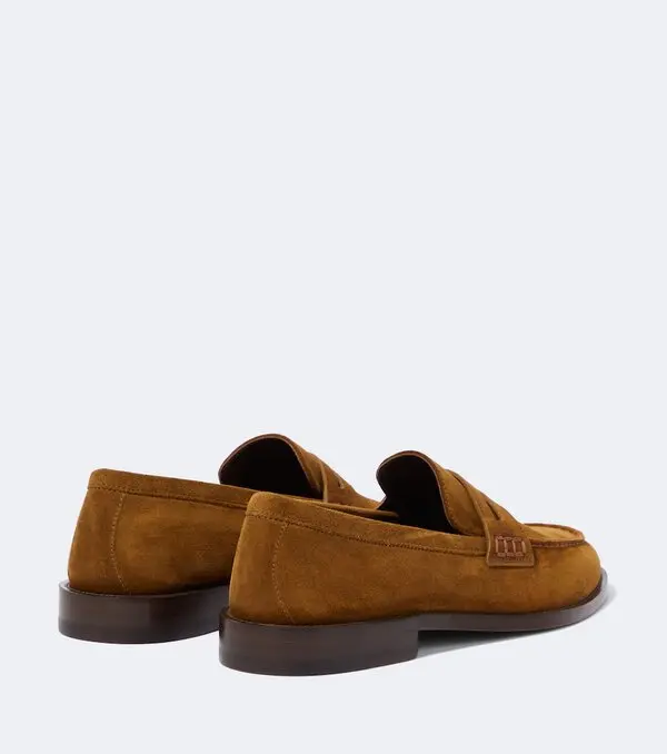 Manolo Blahnik Perry Suede Loafers - Brown