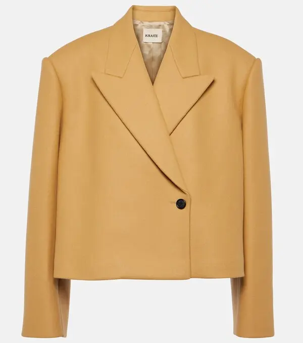 Khaite Raymond Cropped Jacket - Beige