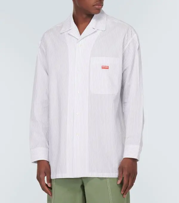 Kenzo Pinstriped Cotton Poplin Shirt