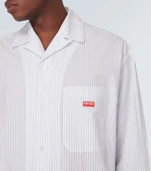Kenzo Pinstriped Cotton Poplin Shirt