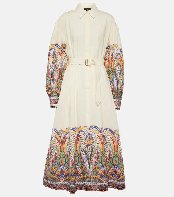 Etro Paisley Cotton Poplin Shirt Dress - Multicoloured