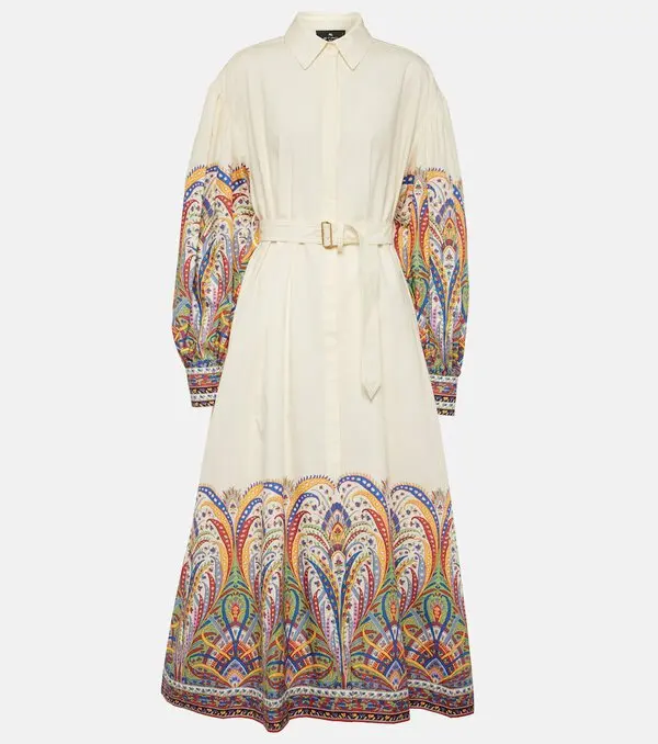 Etro Paisley Cotton Poplin Shirt Dress - Multicoloured