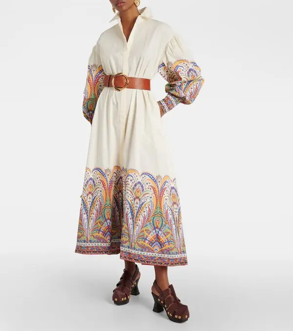 Etro Paisley Cotton Poplin Shirt Dress - Multicoloured