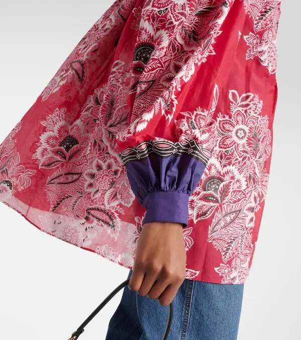 Etro Printed Cotton And Silk Blouse - Multicoloured