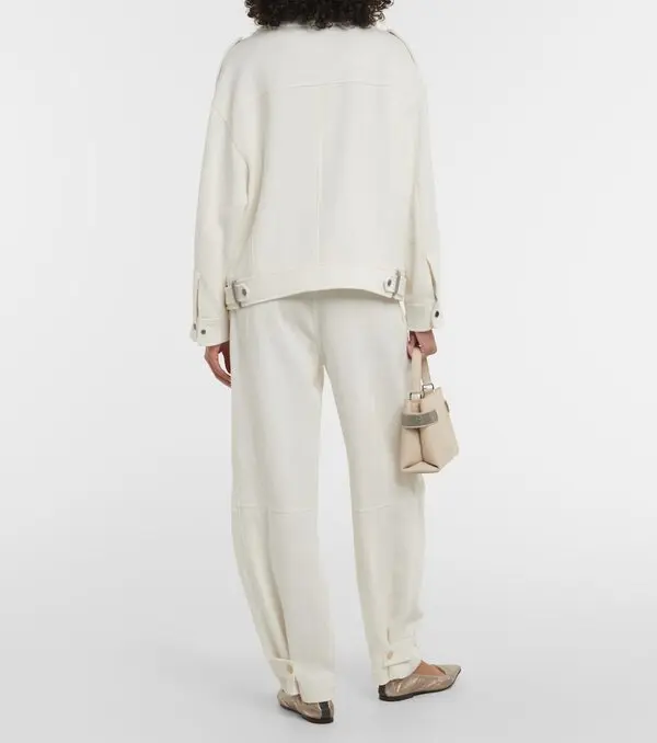Brunello Cucinelli Cotton And Linen Biker Jacket