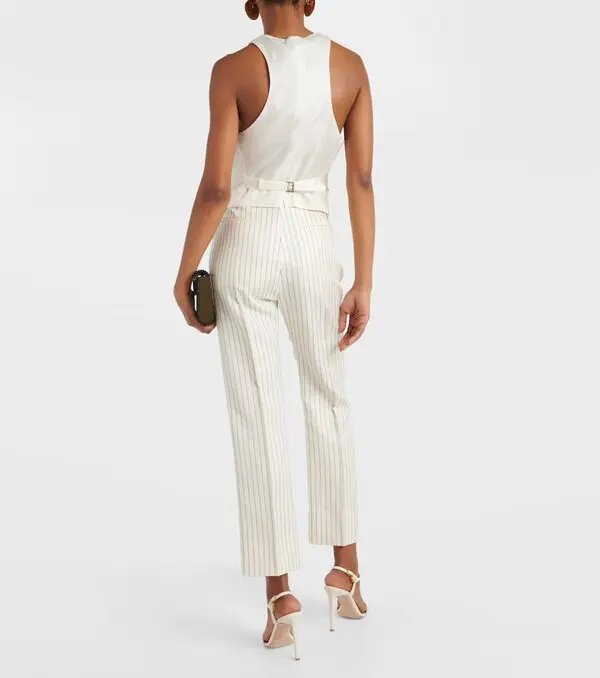 TOM FORD Pinstripe Wool-blend Vest