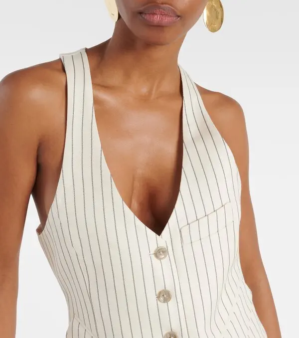 TOM FORD Pinstripe Wool-blend Vest