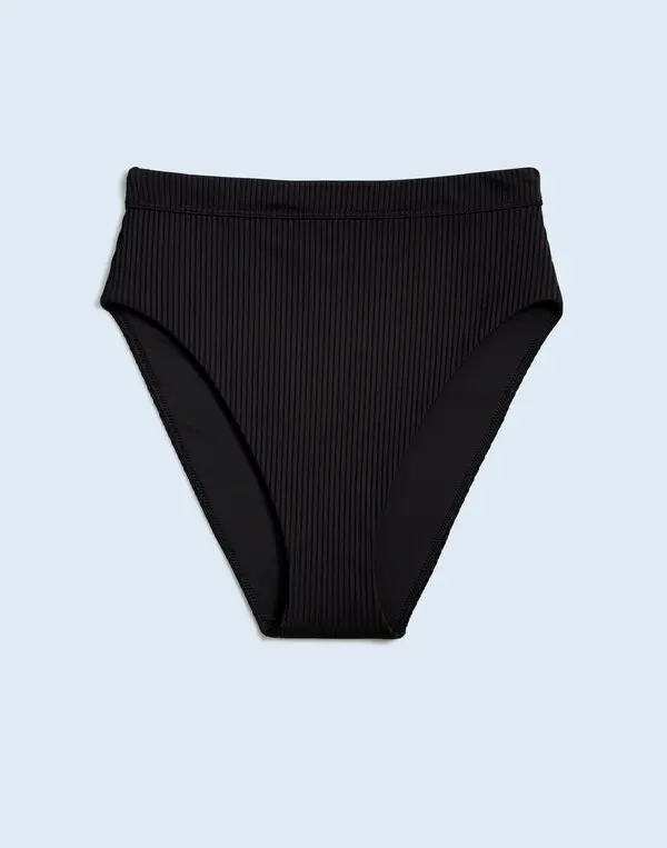 Madewell Ribbed High-rise Bikini Bottom