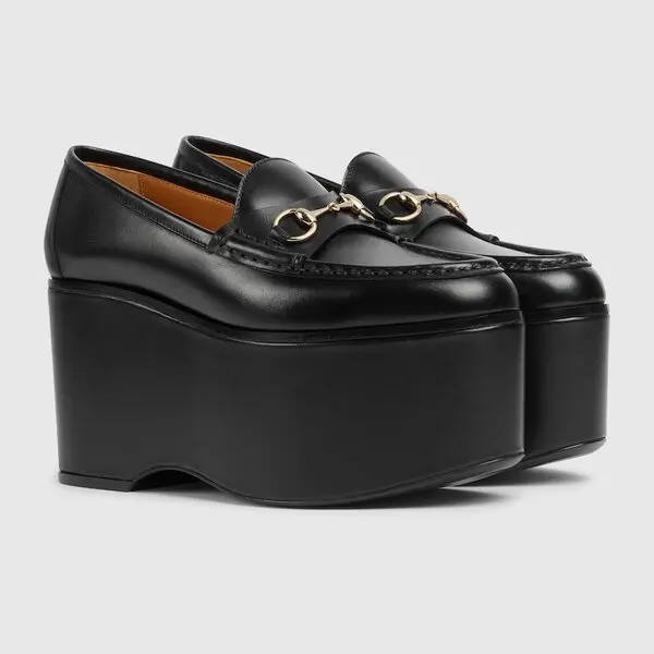 Gucci Horsebit Platform Loafer - Black | Editorialist