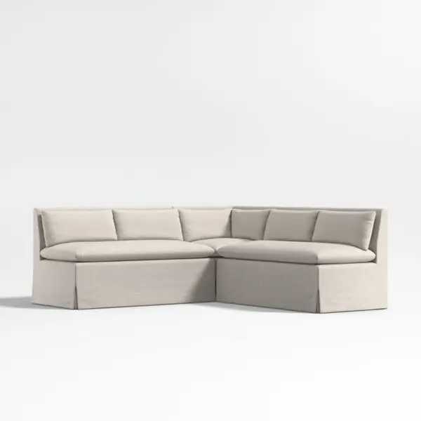 Crate Barrel Belmar Double L-Shaped Loveseat Dining Banquette