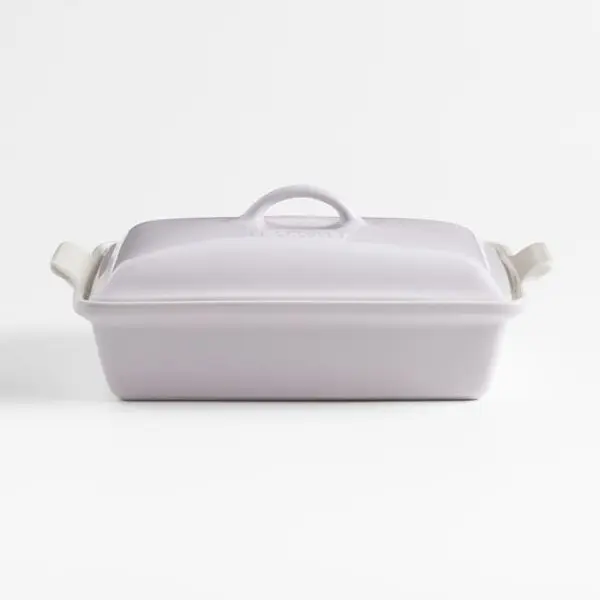 CRATE & BARREL Le Creuset ® Heritage Shallot Covered Rectangular Casserole