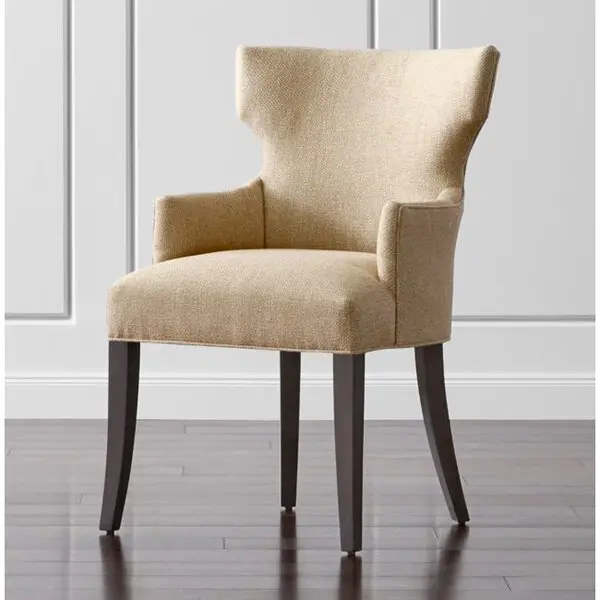 Crate & Barrel Sasha Upholstered Dining Arm Chair