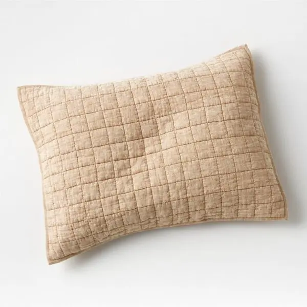 Crate & Barrel Brulee Belgian Flax Linen Sham