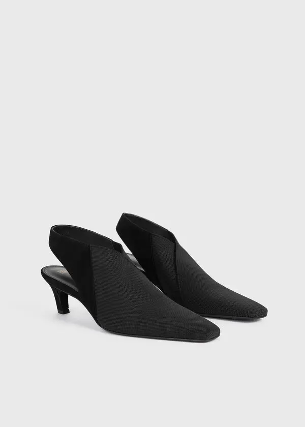 TOTEME The Mid Heel Elastic Slingback