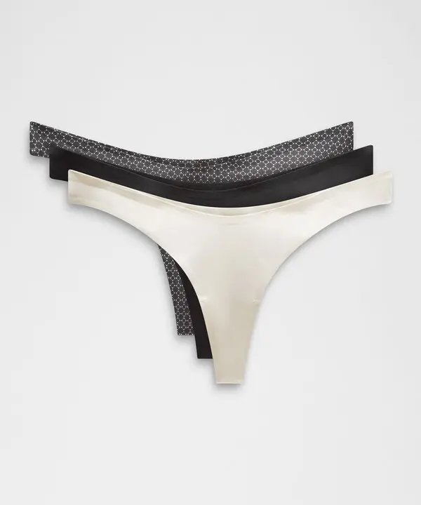 Lululemon Wundermost Ultra-soft Nulu Dipped-waist Thong Underwear - Black