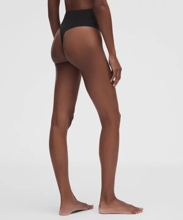 Lululemon Wundermost Ultra-soft Nulu High-waist Thong Underwear - Black