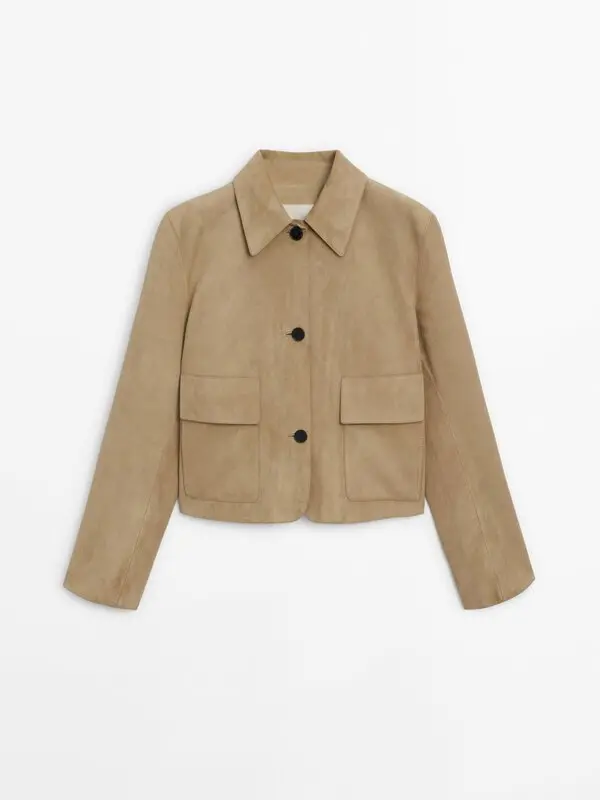 Massimo Dutti Suede Leather Jacket