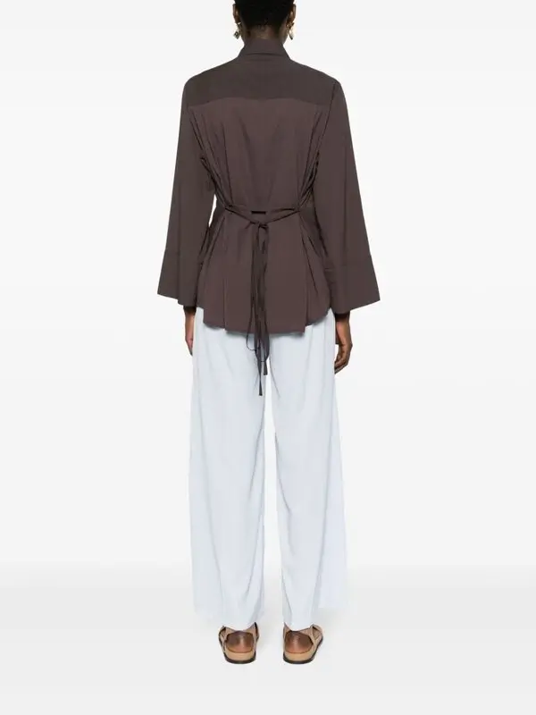 P.a.r.o.s.h Ruffled-detail Long-sleeved Blouse