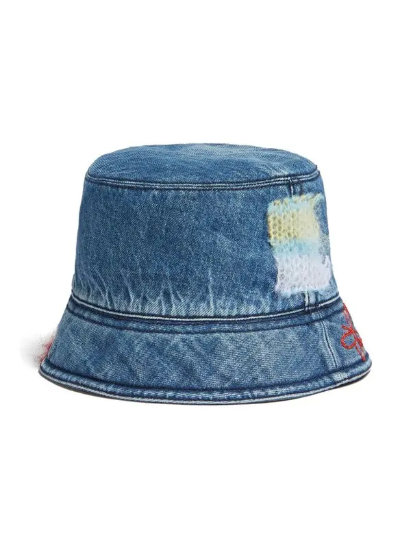 Marni Star-embroidered Denim Bucket Hat