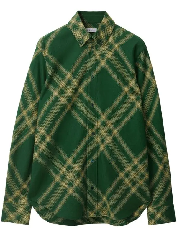Burberry Check-pattern Wool Shirt