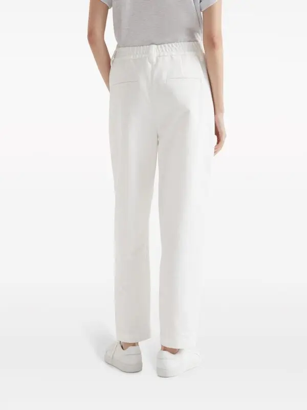 Brunello Cucinelli Tapered Cropped Trousers - White