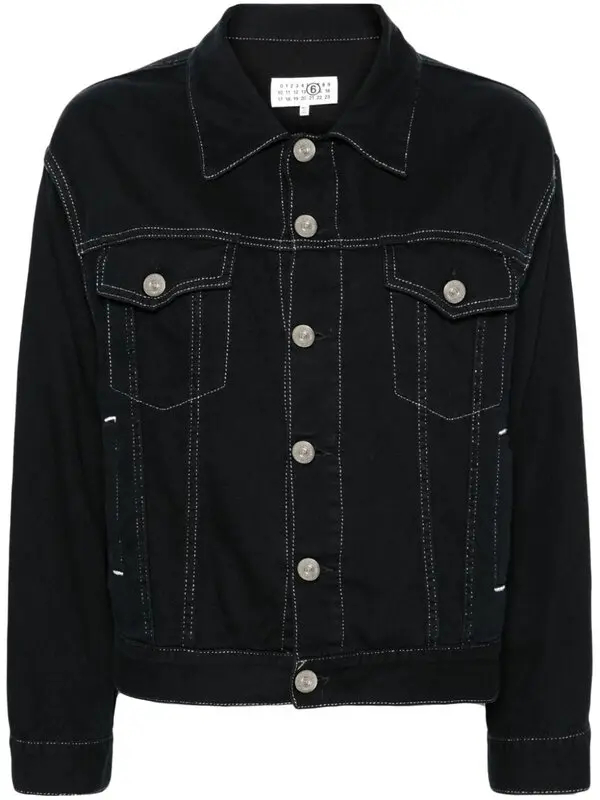 MAISON MARGIELA Metallic-thread Denim Jacket