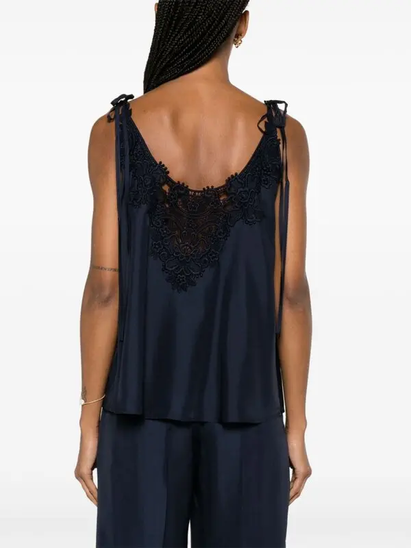 P.a.r.o.s.h Macramé-detail Tank Top