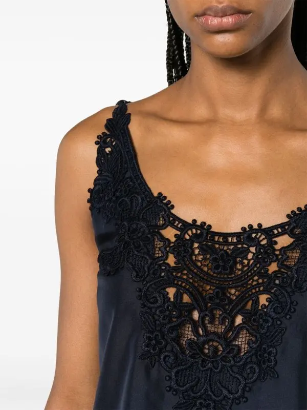 P.a.r.o.s.h Macramé-detail Tank Top