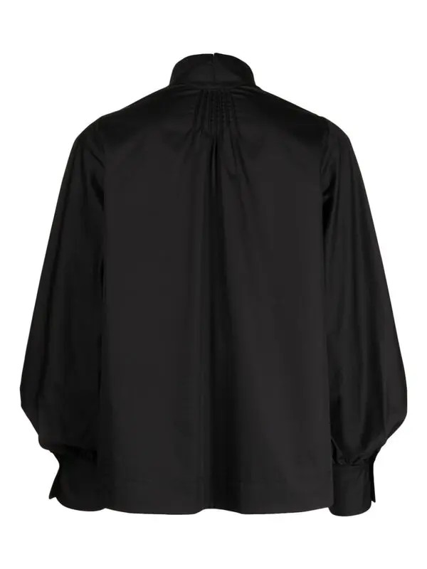 Shiatzy Chen Knotted-button Poplin Shirt