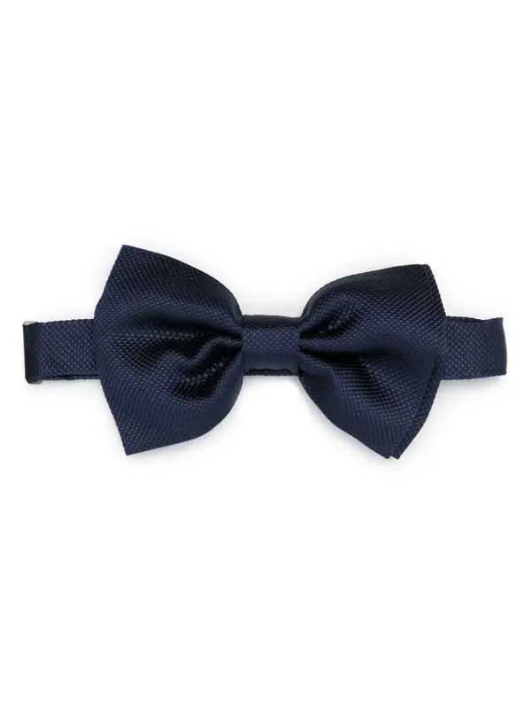 Tagliatore Jacquard Silk Bow Tie - Blue