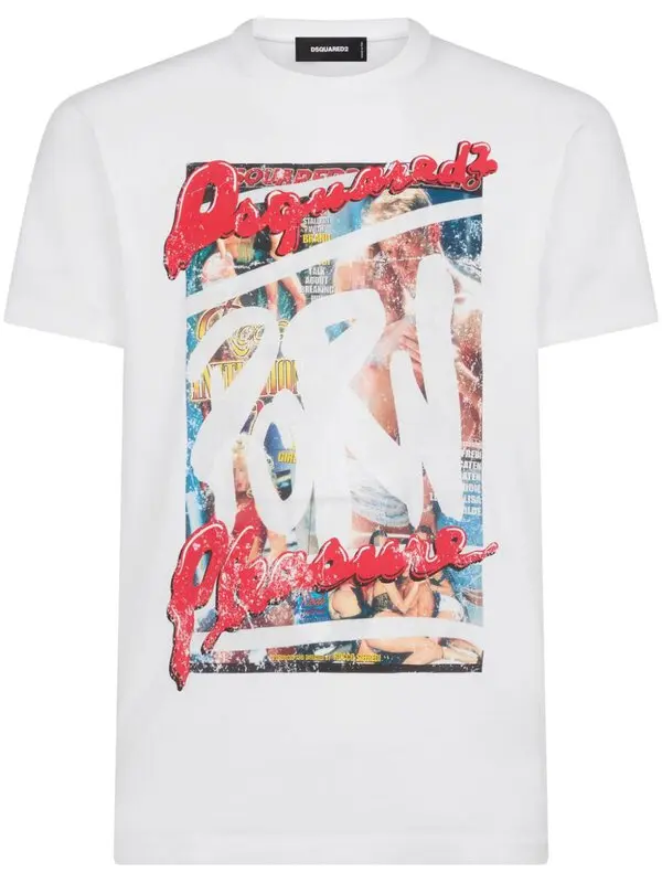 Dsquared2 Graphic-print Cotton T-shirt - White