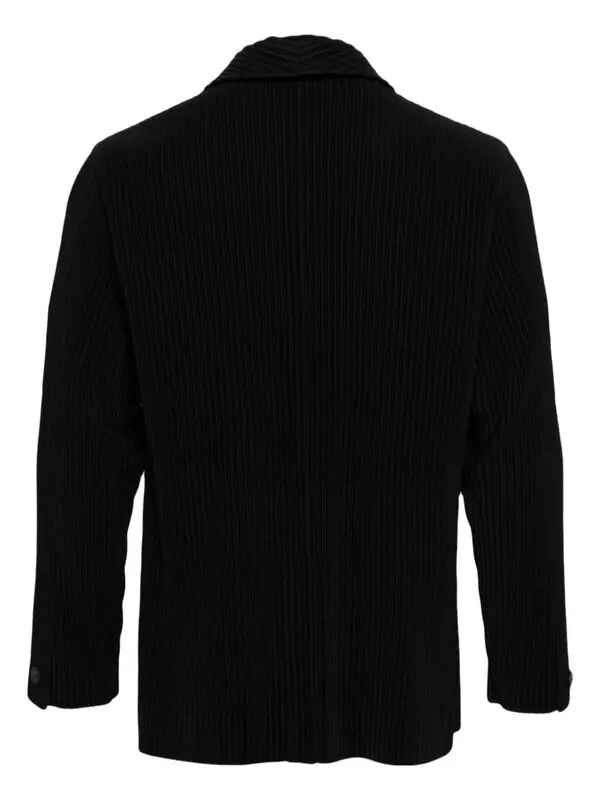 Issey Miyake Plissé-effect Single-breasted Blazer - Black
