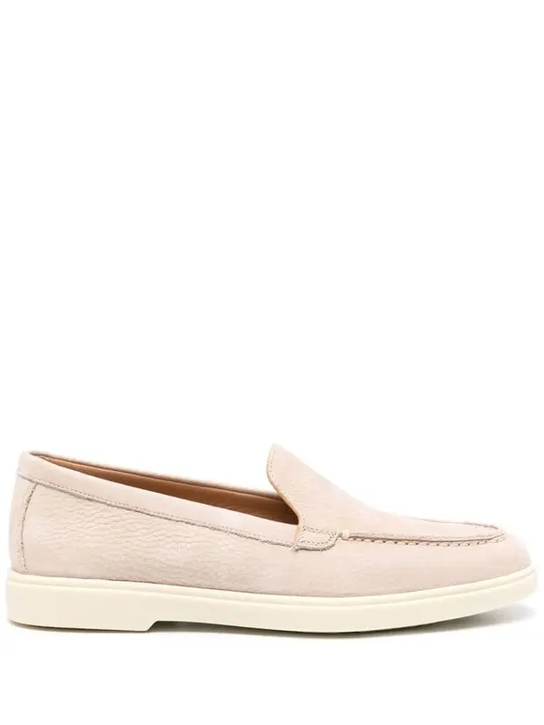 Santoni Slip-on Leather Loafers