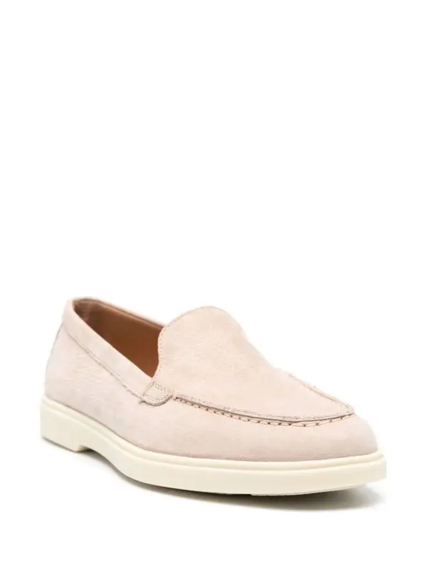 Santoni Slip-on Leather Loafers