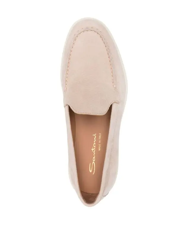 Santoni Slip-on Leather Loafers