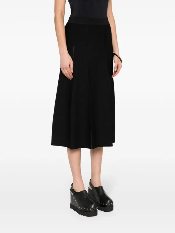 Zimmermann Ribbed-knit A-line Midi Skirt