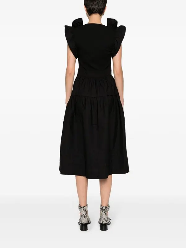 Ulla Johnson Francine Midi Dress - Black