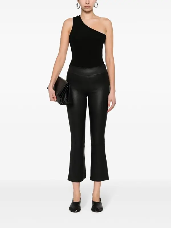 ARMA Flared Cropped Leather Trousers
