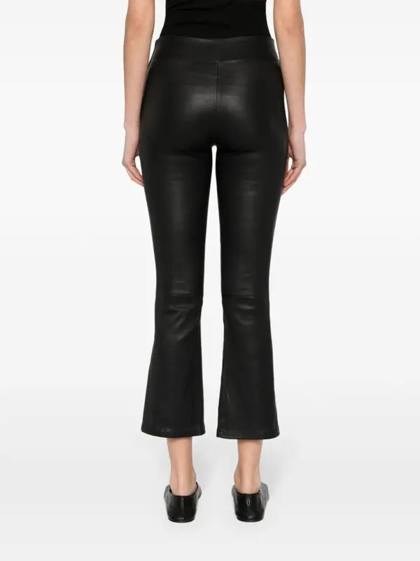 ARMA Flared Cropped Leather Trousers