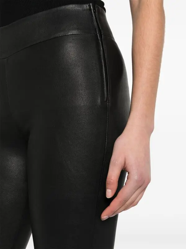 ARMA Flared Cropped Leather Trousers