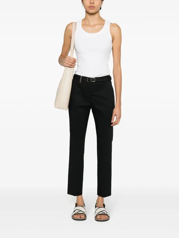 Peserico Cropped Slim-fit Trousers