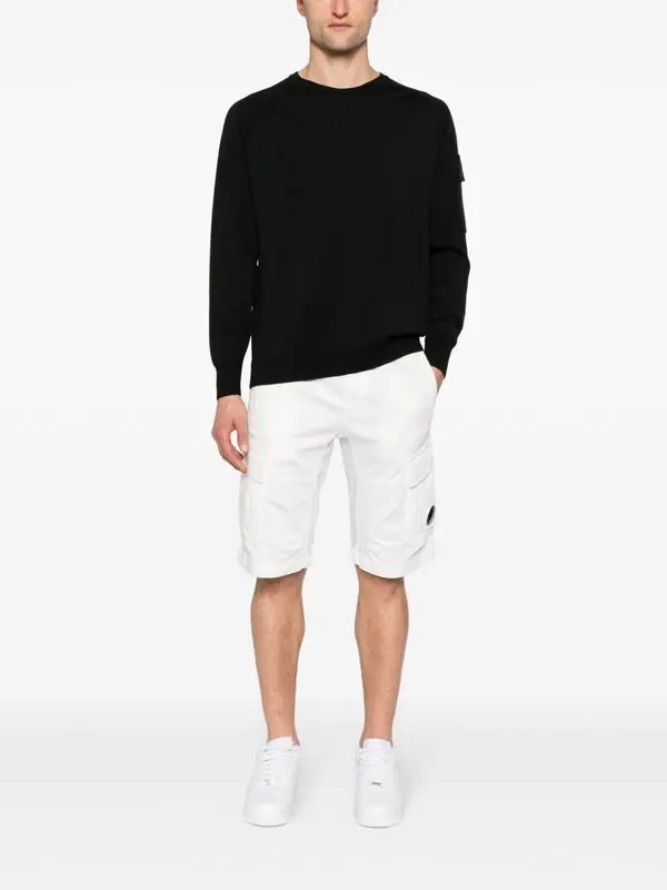 C.P. COMPANY Lens-detail Cargo Shorts - White