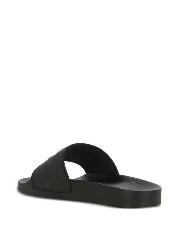Palm Angels Raised-monogram Slides - Black