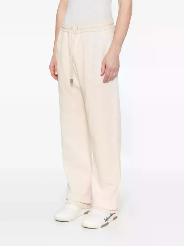 Off-White Drawstring Cotton Track Pants - Neutrals
