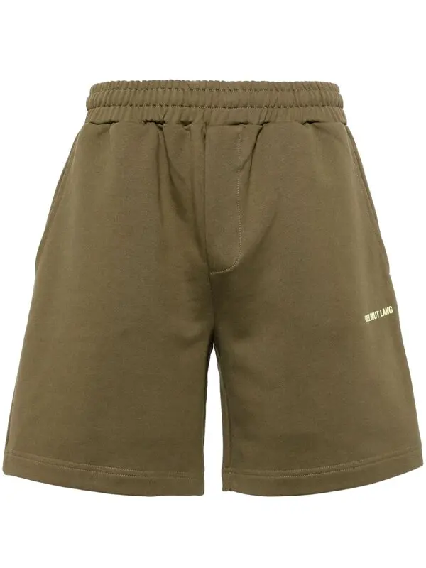 Helmut Lang Logo-print Cotton Shorts - Green