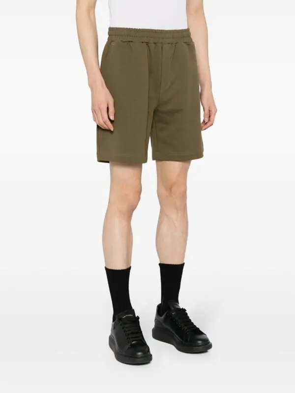 Helmut Lang Logo-print Cotton Shorts - Green