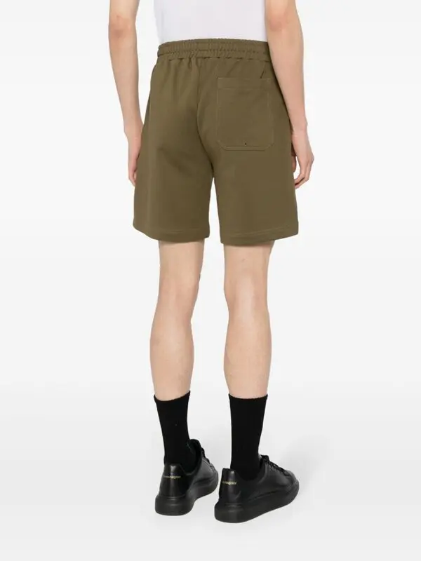 Helmut Lang Logo-print Cotton Shorts - Green