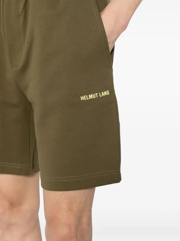 Helmut Lang Logo-print Cotton Shorts - Green